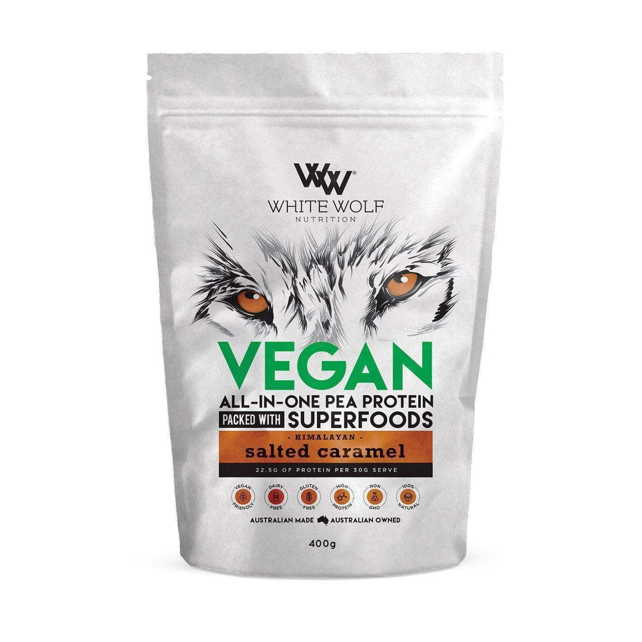 White Wolf Salted Caramel Protein Review – Smooth Plant-Based Blend ...